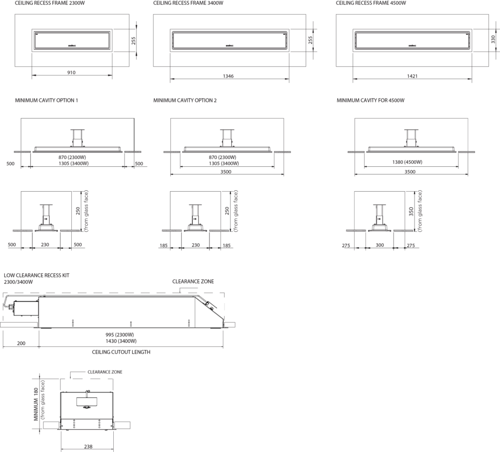 Platinum Electric Recess Kit - Bromic Heating Australia