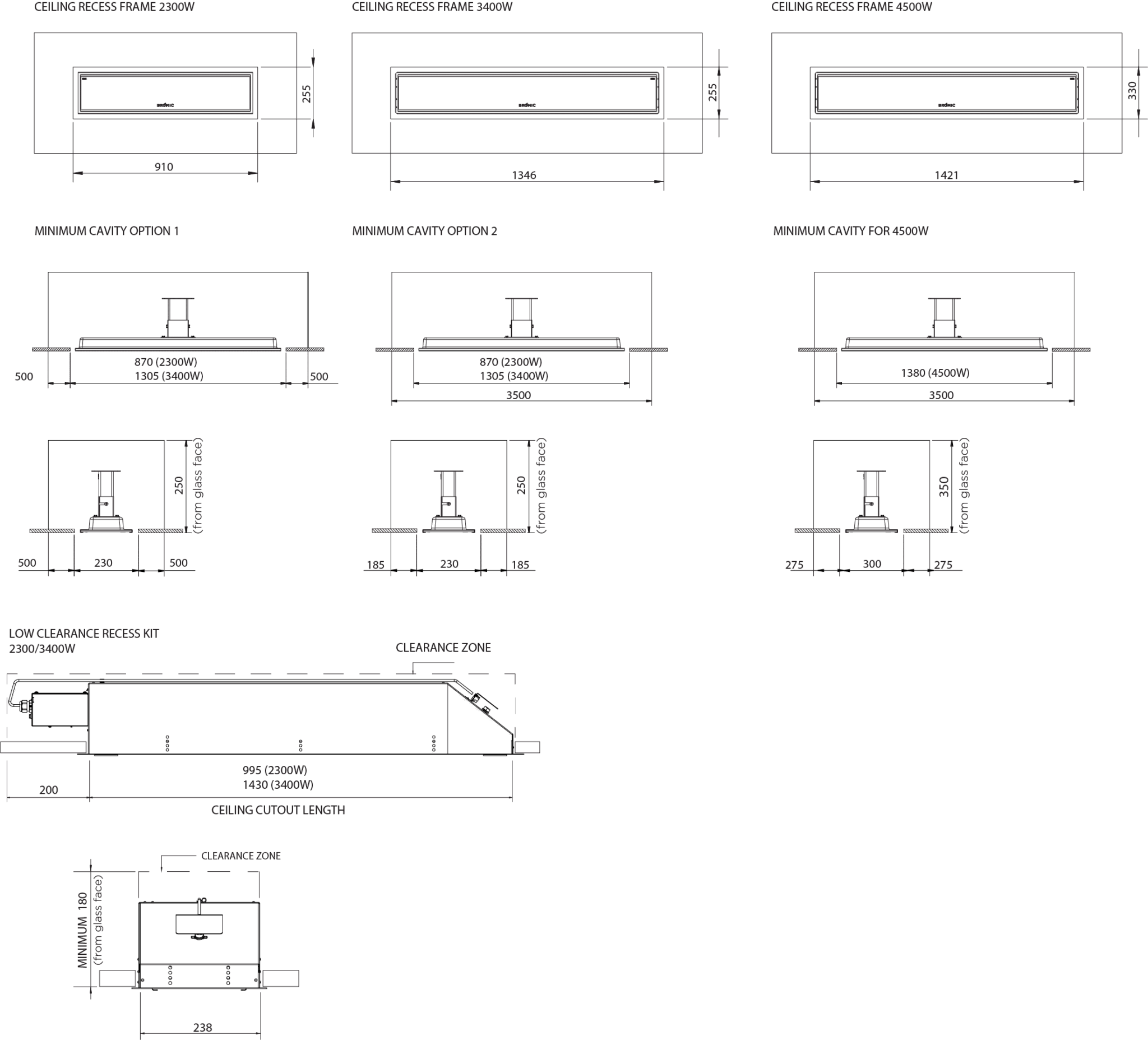 Platinum Electric Recess Kit - Bromic Heating Australia
